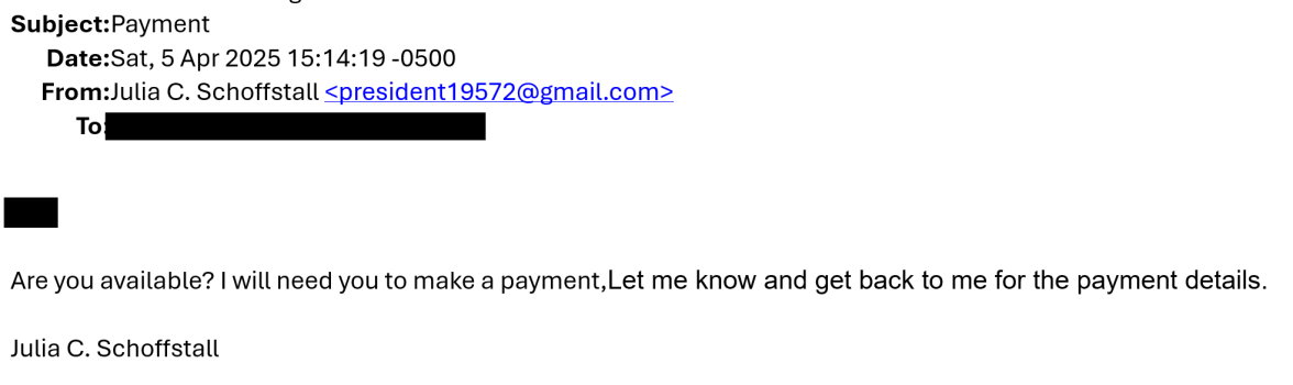 Scam Alert: Email Posing as District Bar Officer Requesting Payment ...