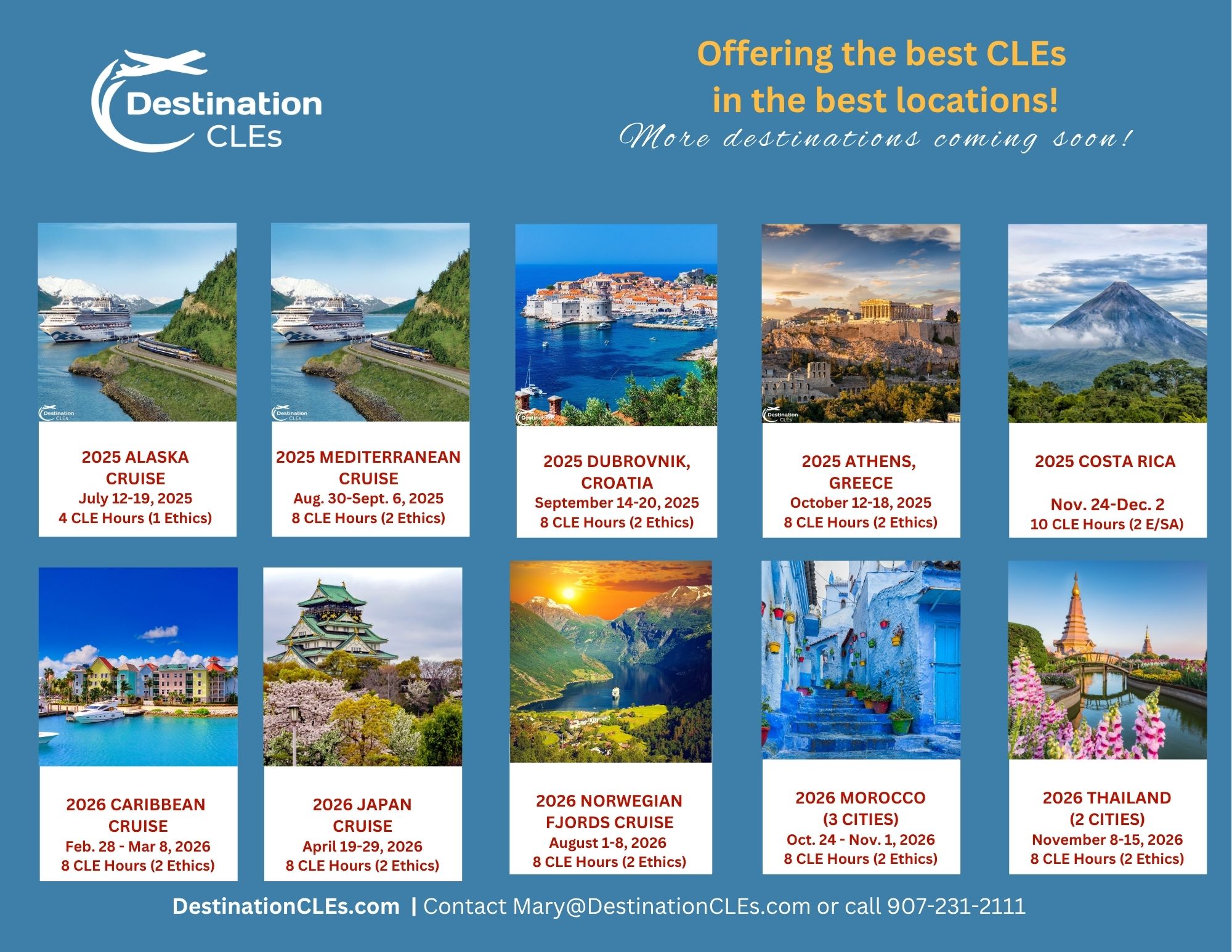 Enjoy An “Eduvacation” with CLEs in Fabulous Destination Locations ...