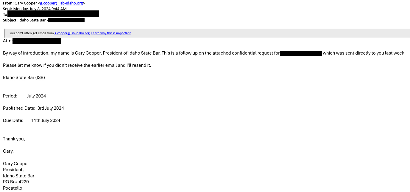 Scam Alert: Phishing Email Attempt Using Fake ISB Email Address - Idaho ...