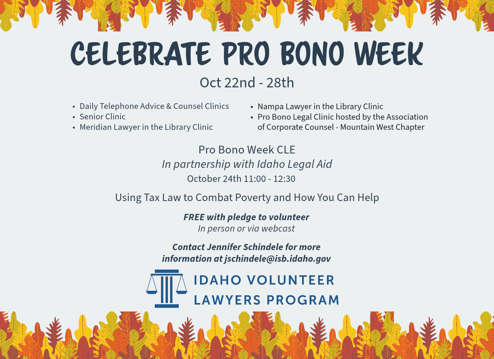 Celebrate Pro Bono Week October 22nd-27th! | Idaho State Bar